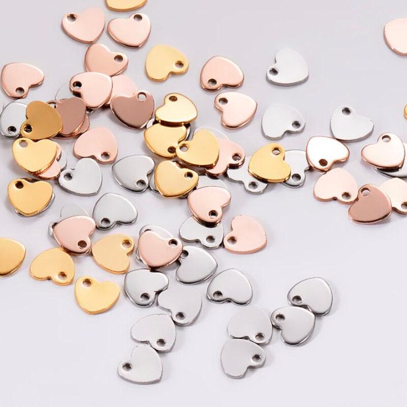 Heart Shaped Charms - Etsy