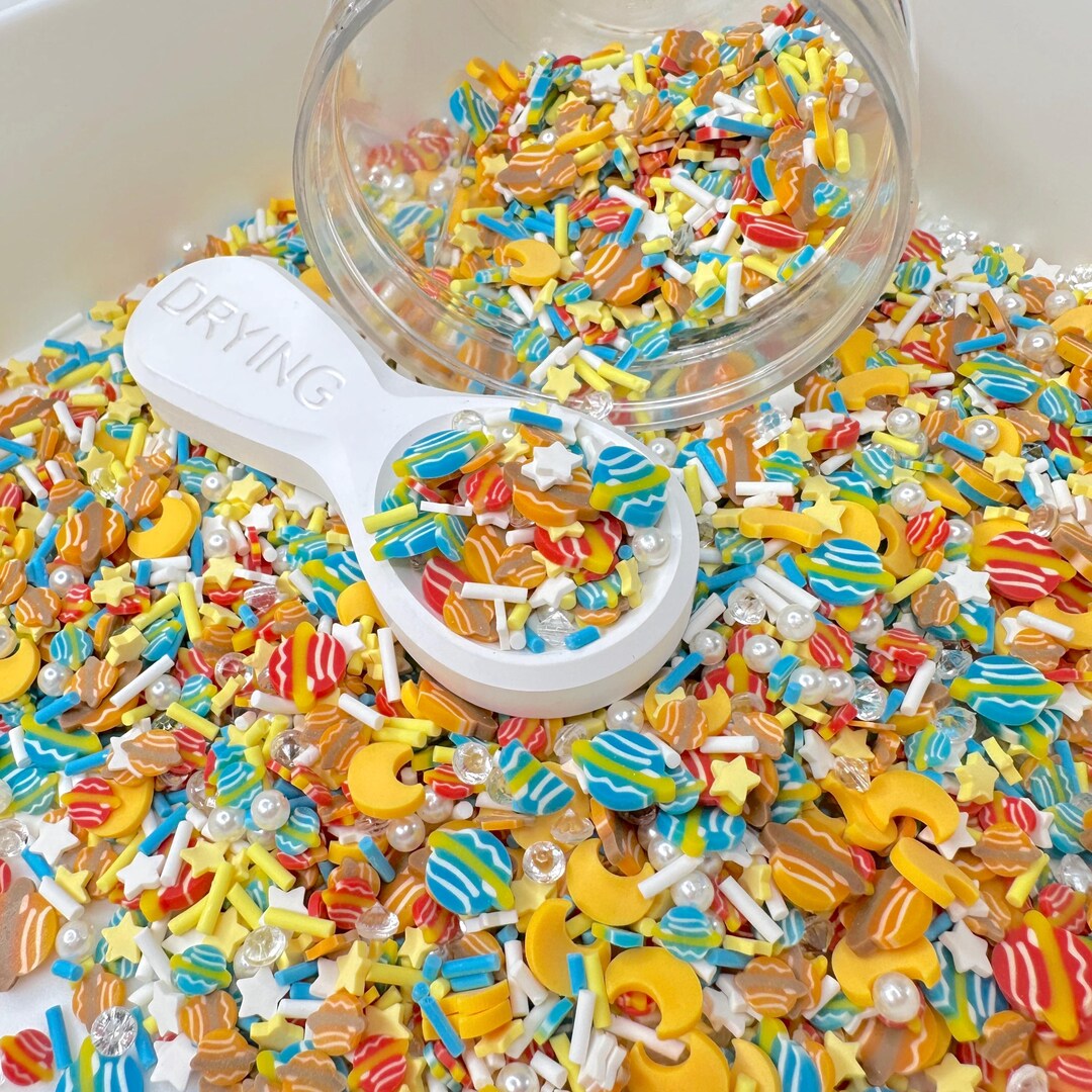 FAKE Galactic Space Party Themed Polymer Clay Sprinkle Mix (NOT EDIBLE ...
