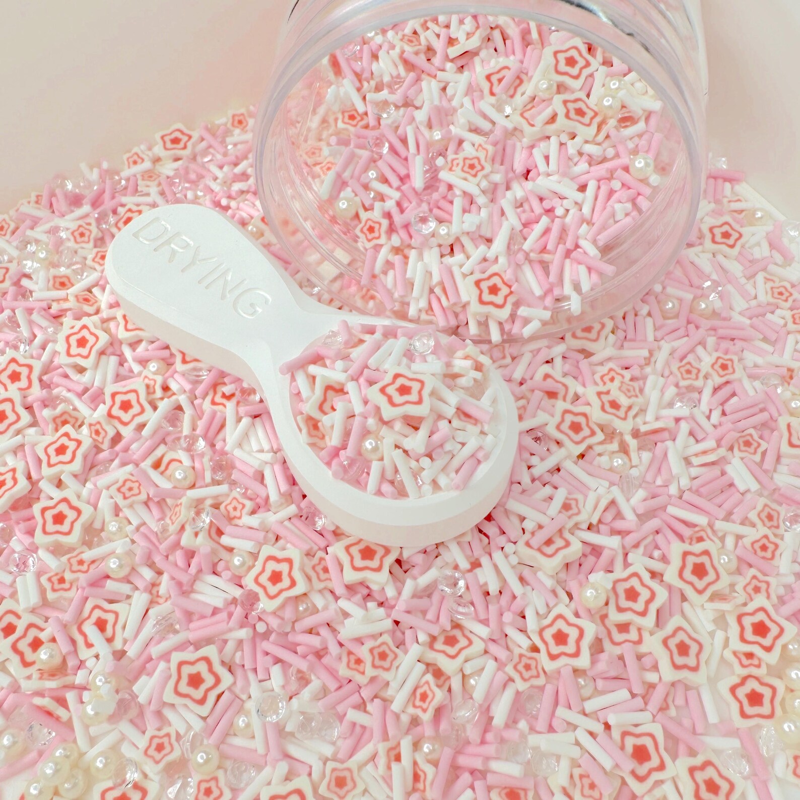 FAKE Double Pink Star Themed Polymer Clay Sprinkle Mix (NOT EDIBLE) D25 ...