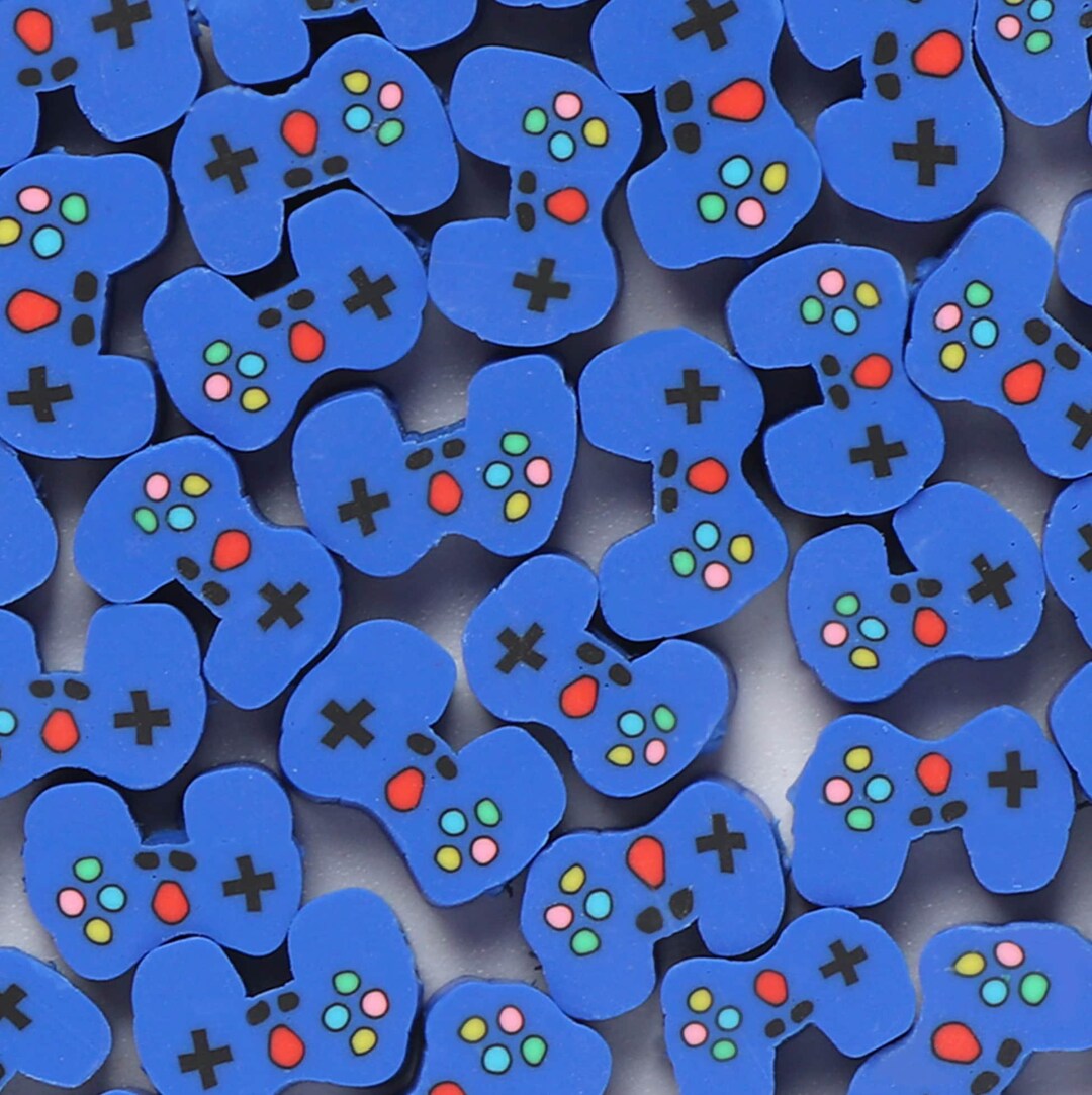 10MM Blue Game Controller, Gaming Themed Polymer Clay Beads - Etsy