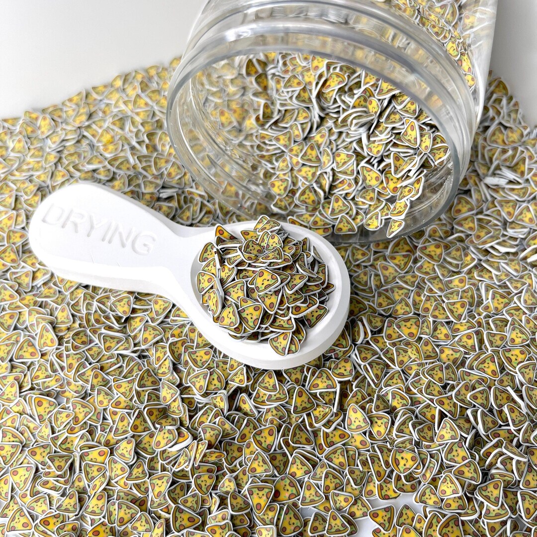 FAKE 5MM Happy Pizza Slice, Food Polymer Clay Sprinkle (NOT EDIBLE) D44 ...