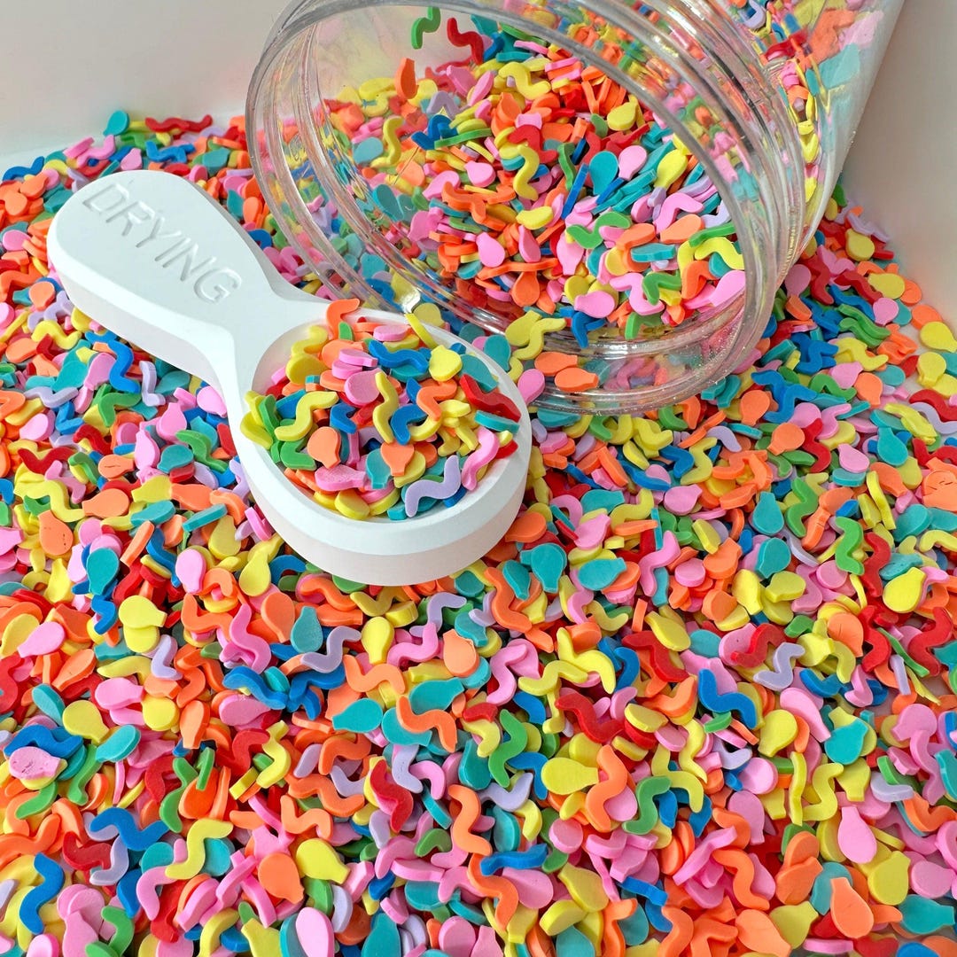 FAKE 5MM Birthday Balloon Streamer Polymer Clay Sprinkle (NOT EDIBLE ...