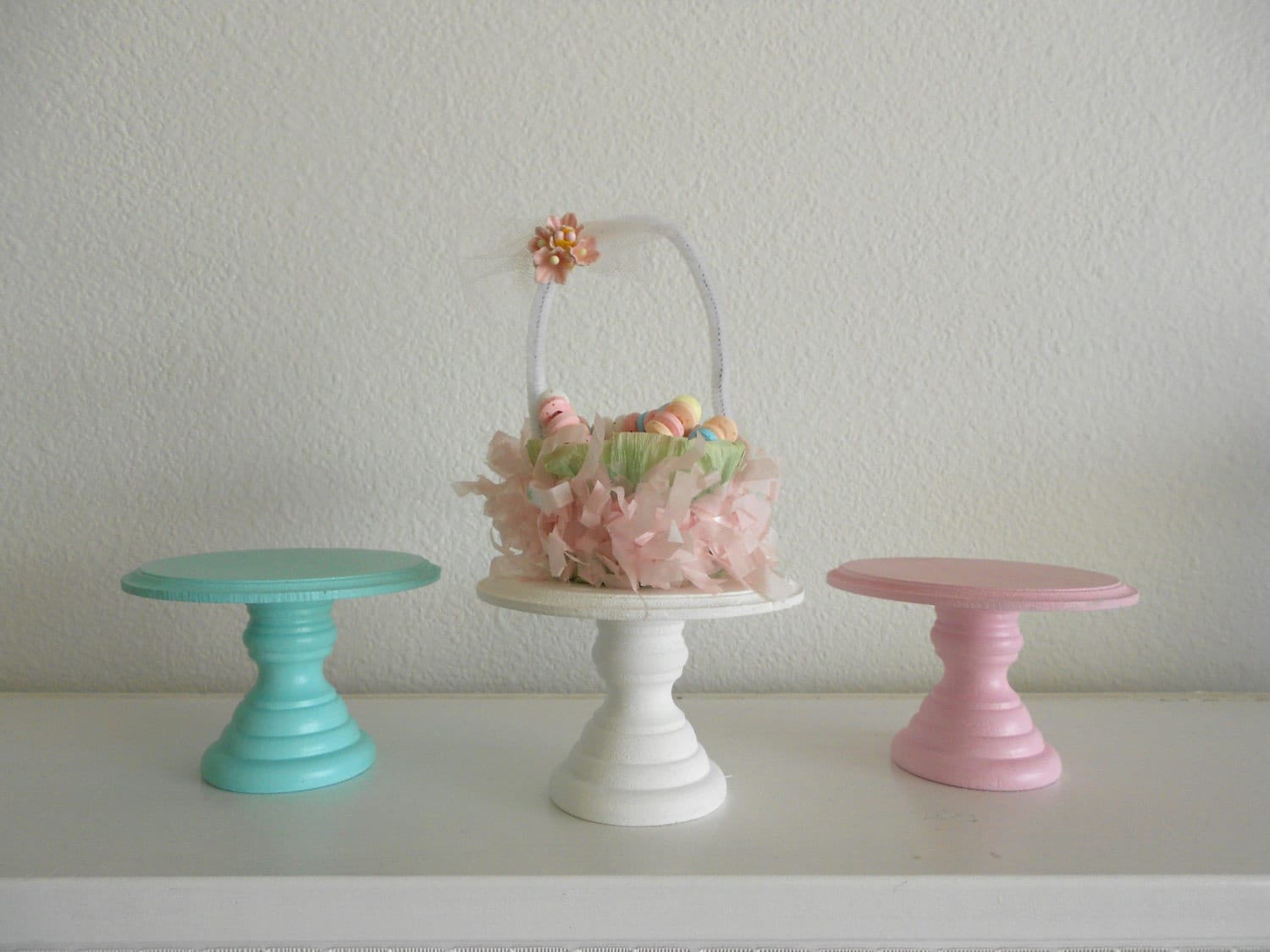 Wood Cupcake or Mini Cake Stand Pedestal Choose Your Color | Etsy