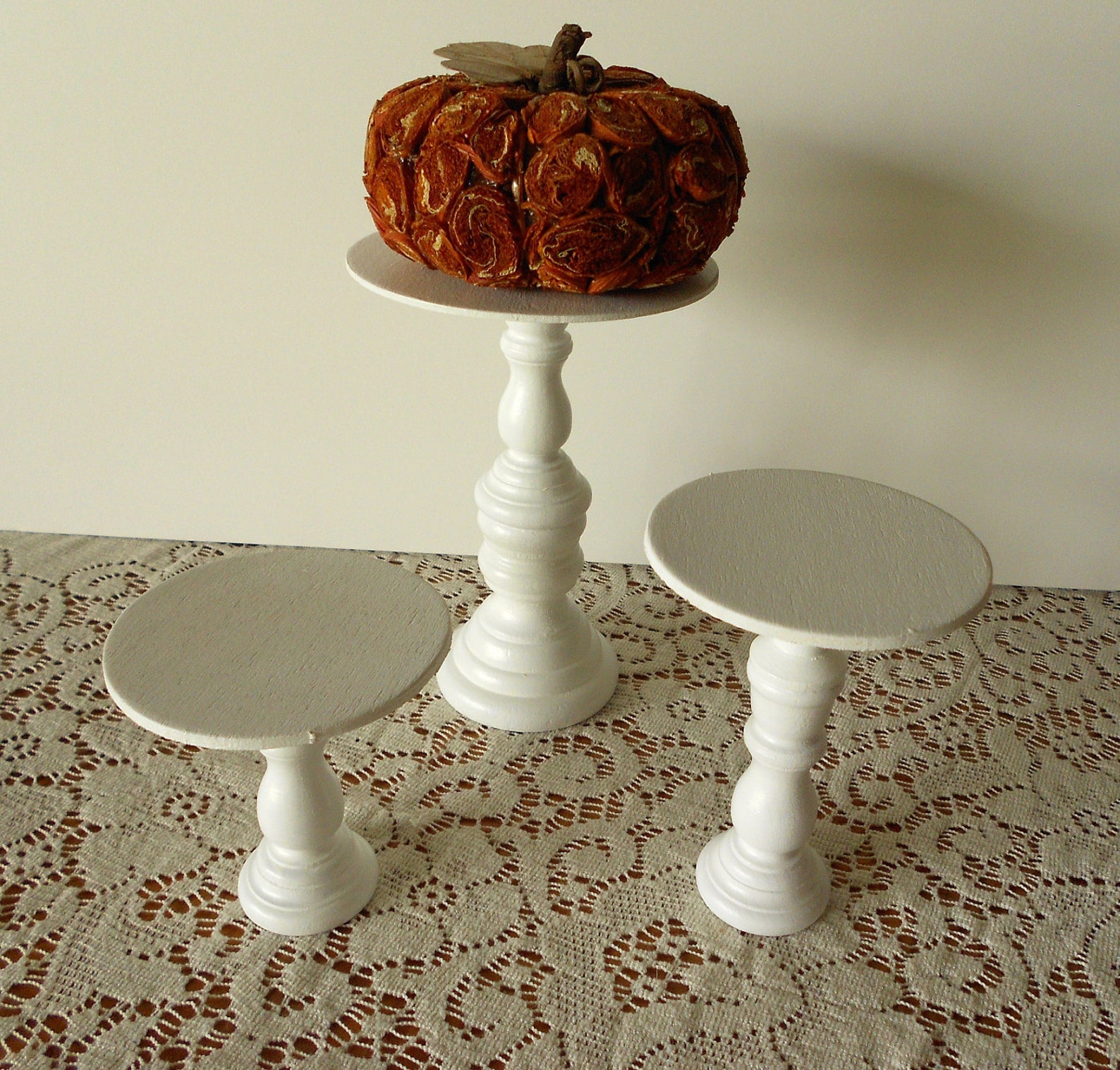 3 Varied Sizes Mini Wood Cupcake Stands Pedestals or Cake Pop - Etsy