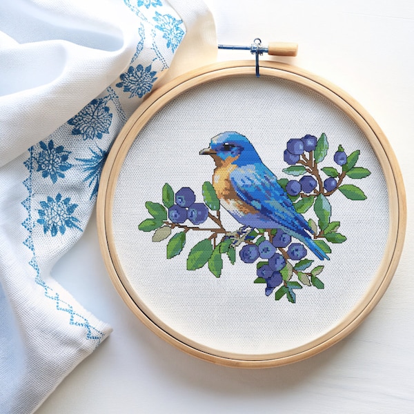 Bluebird Counted Cross Stitch - Etsy