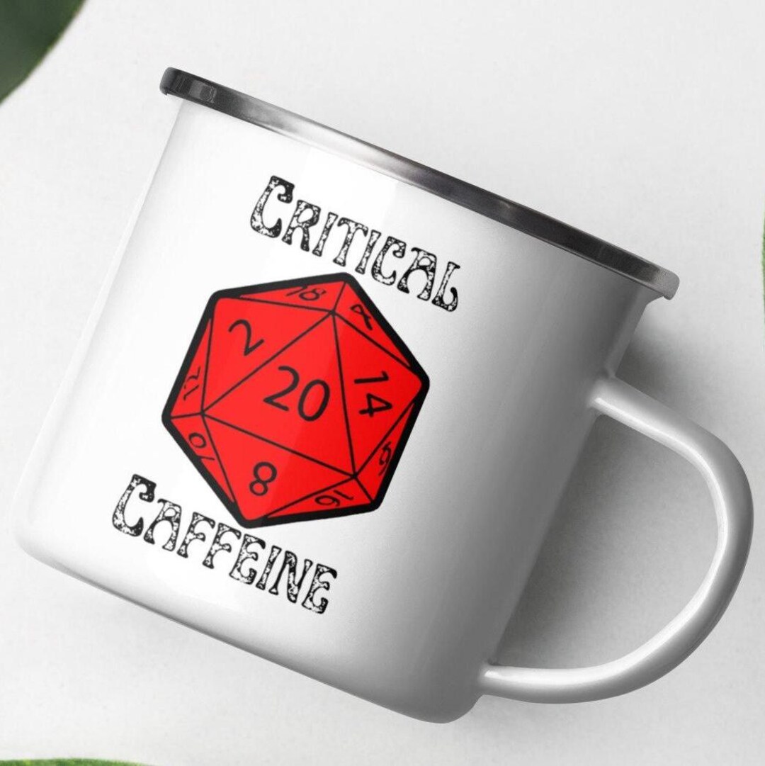 Dungeons & Dragons Coffee Cup | Critical Caffeine Red D20 | 20-sided ...