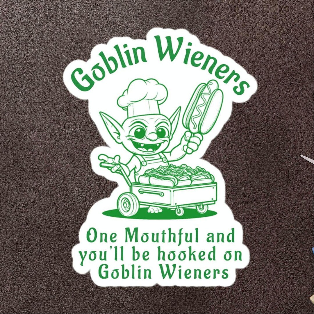 Goblin Wieners Dnd Sticker D&D Goblin With Hotdog Cart Funny Wieners ...