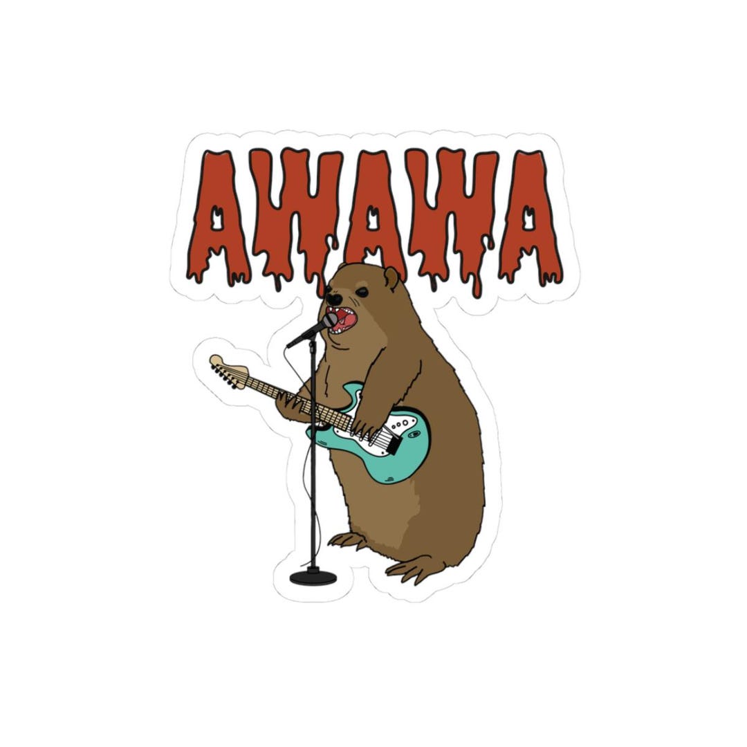 Rock Hyrax Awawa Kiss-cut Sticker, Hyrax Sticker, Hyrax Art, Cute Hyrax ...