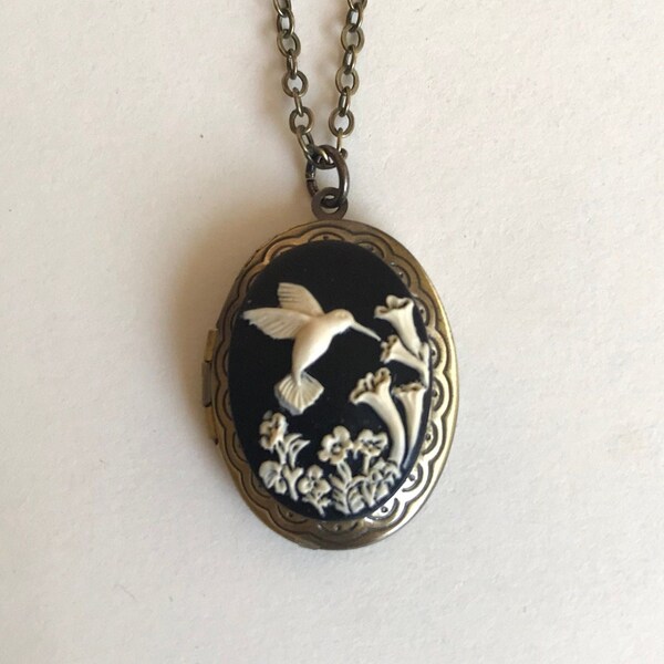 Hummingbird Locket - Etsy