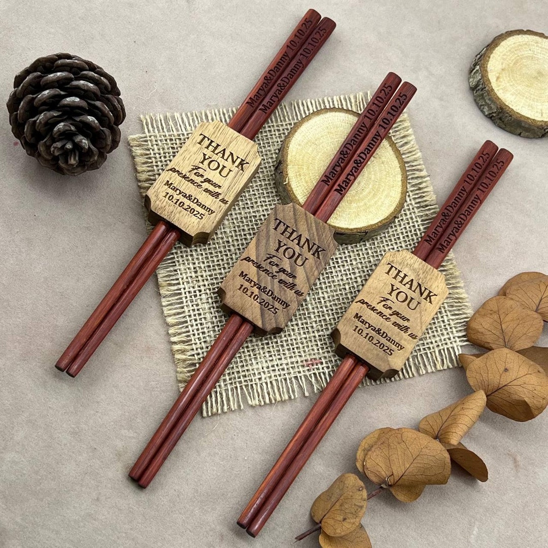 Engraved and Personalized Chopsticks, Unique Wedding Favors ...