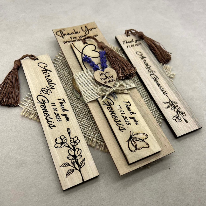 Personalized Wooden Bookmark for Guests,personalized Wooden Bookmark ...