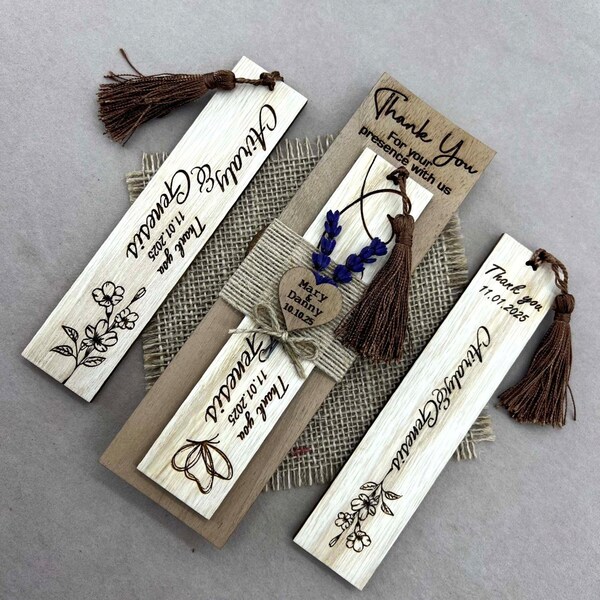 Wedding Bookmark - Etsy