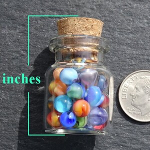 Off-round Miniature Glass Marbles - Mini Bottle of Glass Marbles ...