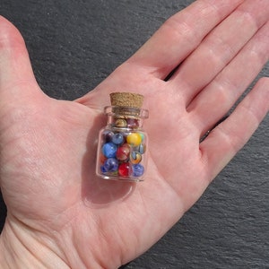 Off-round Miniature Glass Marbles Mini Bottle of Glass Marbles Handmade ...