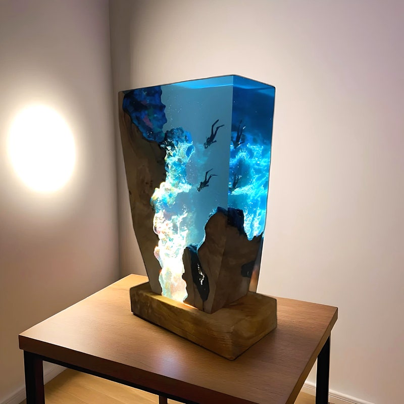Resin Lamp Wood - Etsy