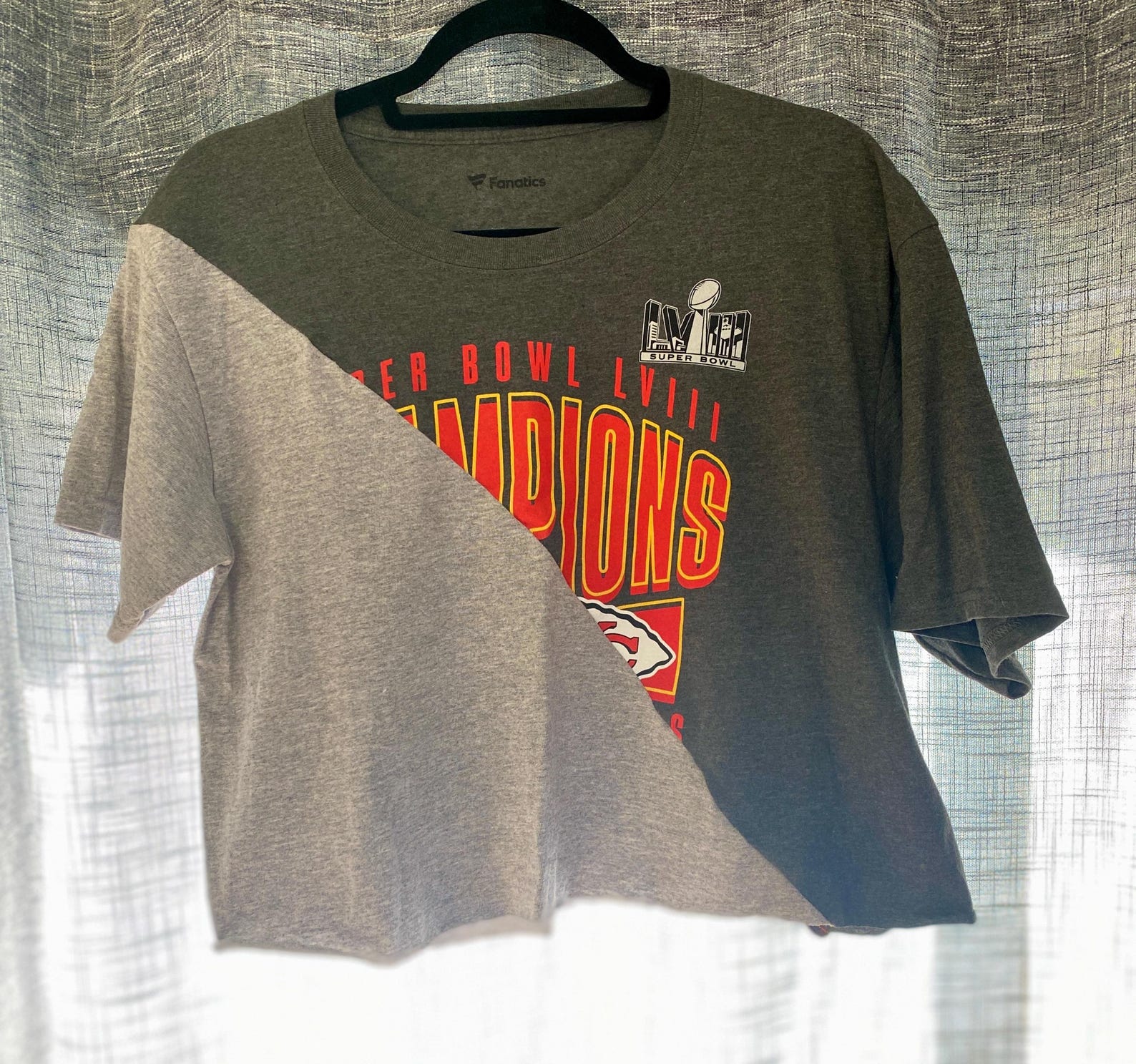 Split Tee Shirt/ Reworked Tee/ Cropped Upcycled Tee/ Kansas City Tee ...