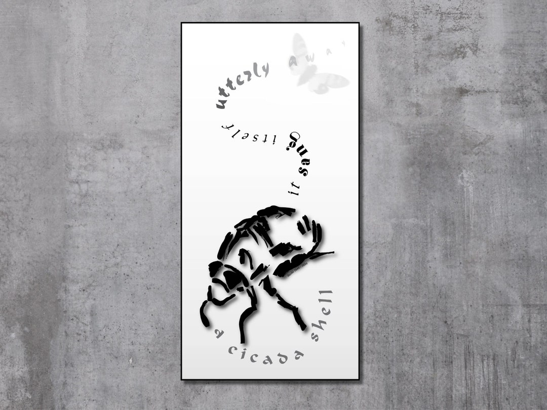 Cicada Printable Wall Art Haiku by Bashō - Etsy