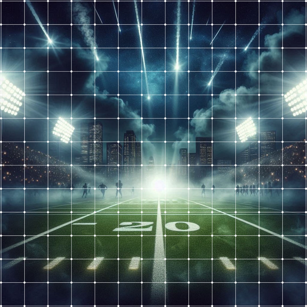 Football Stadium Background With Lights and Smoke, Digital Football ...