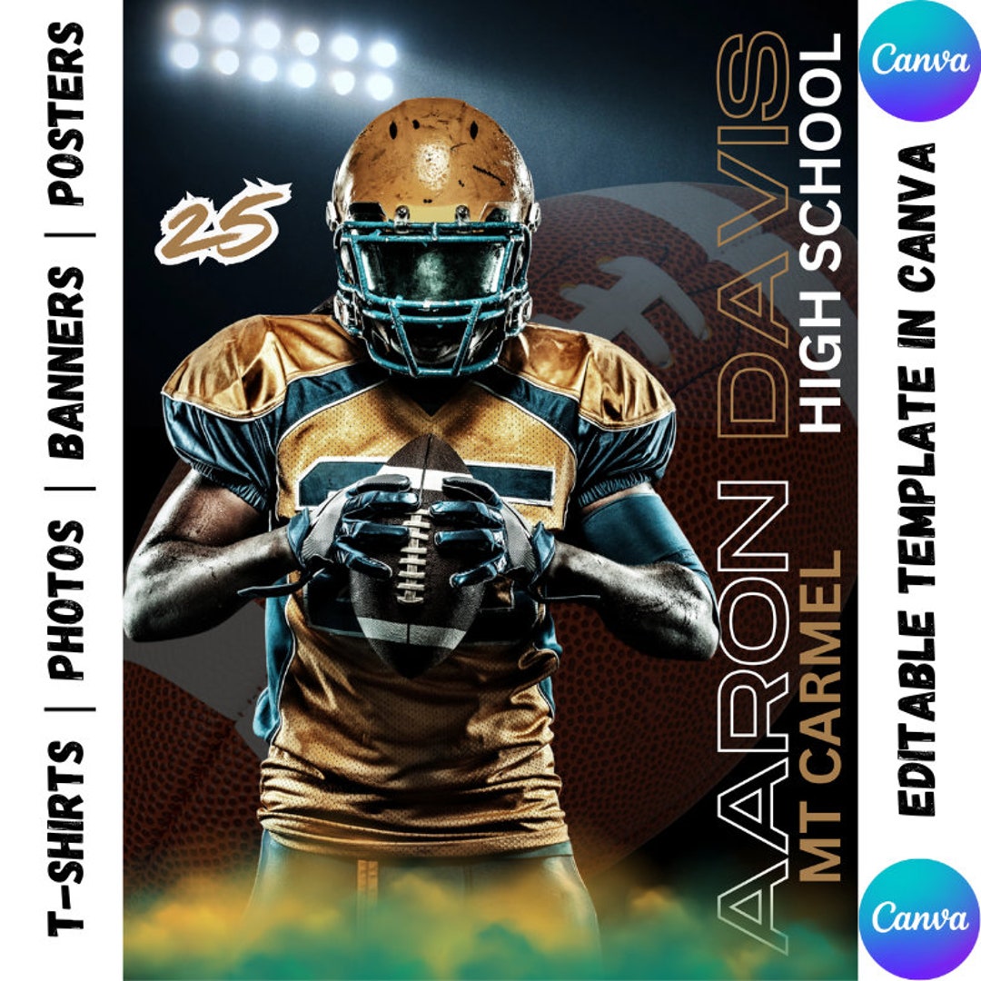 Football Player Poster, Football Field Backdrop, Football Background ...