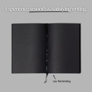 Black Paper Notebook A5 | Luxury Hardback Journal | All Black Notebook ...