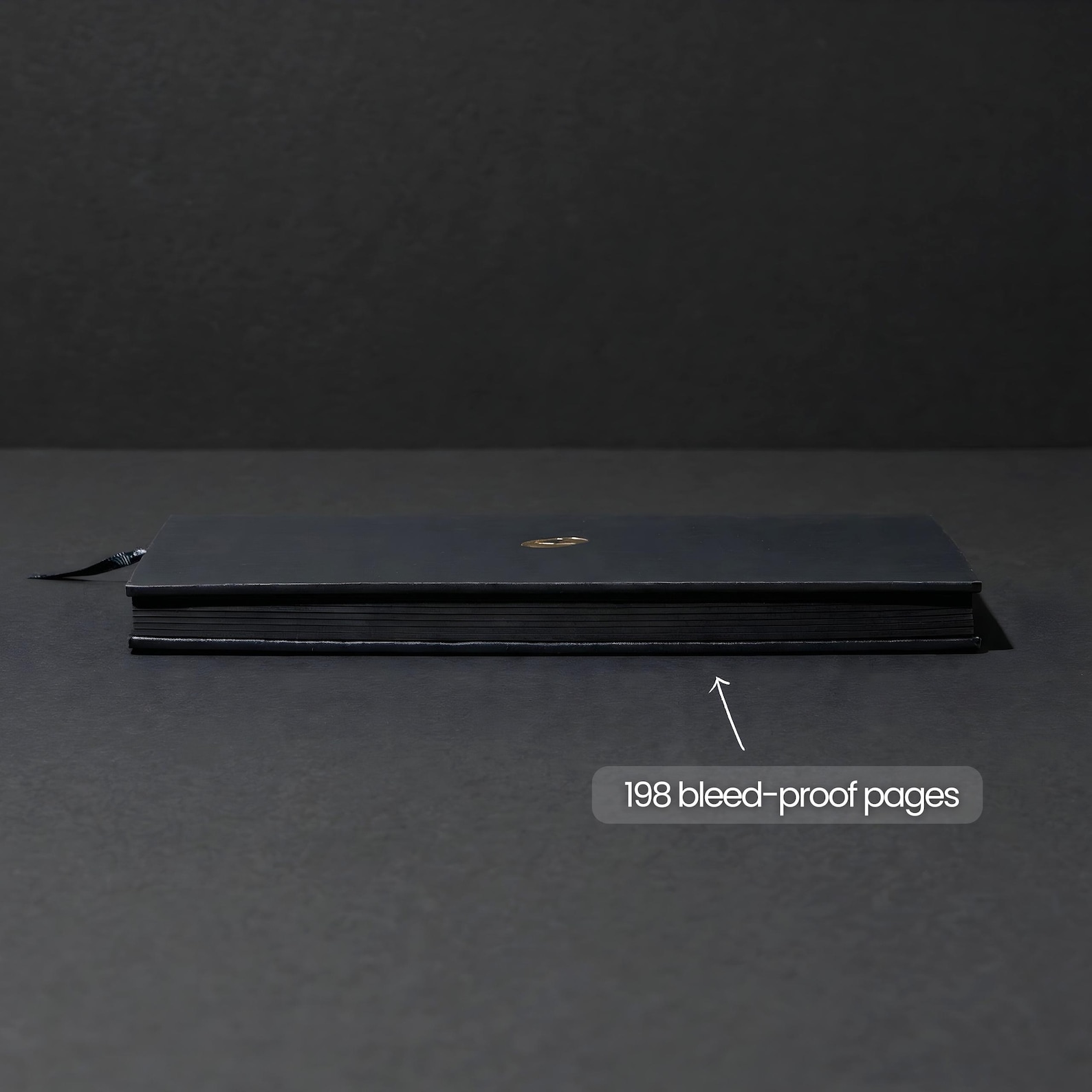 Black Paper Notebook A5 | Luxury Hardback Journal | All Black Notebook ...