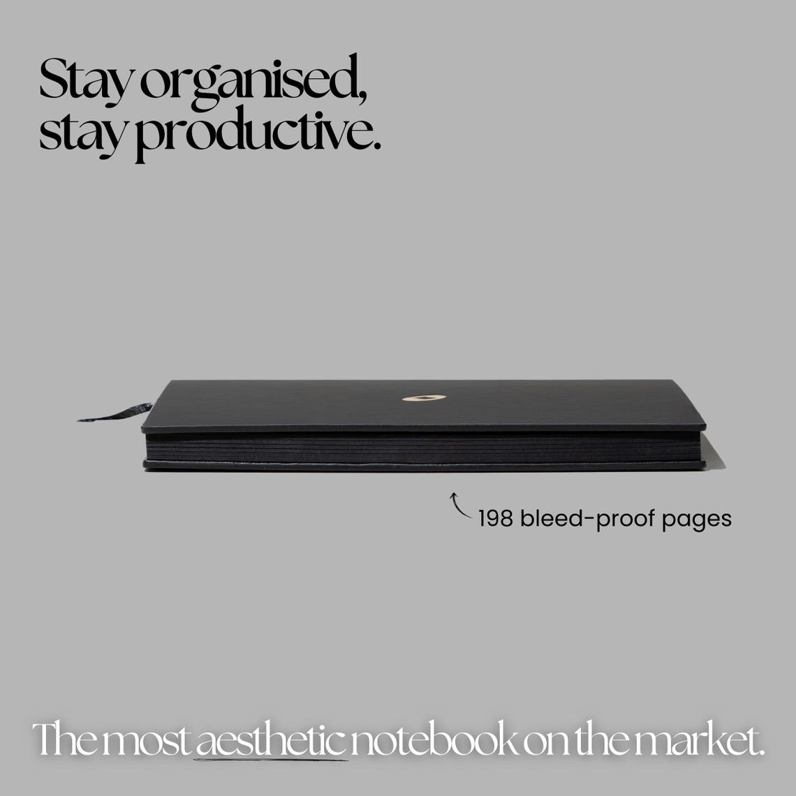 Black Paper Notebook A5 | Luxury Hardback Journal | All Black Notebook ...