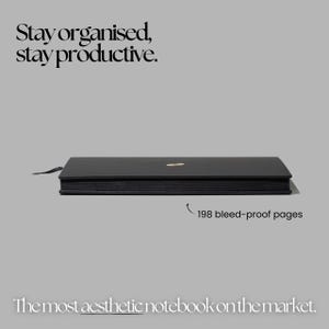 Black Paper Notebook A5 | Luxury Hardback Journal | All Black Notebook ...