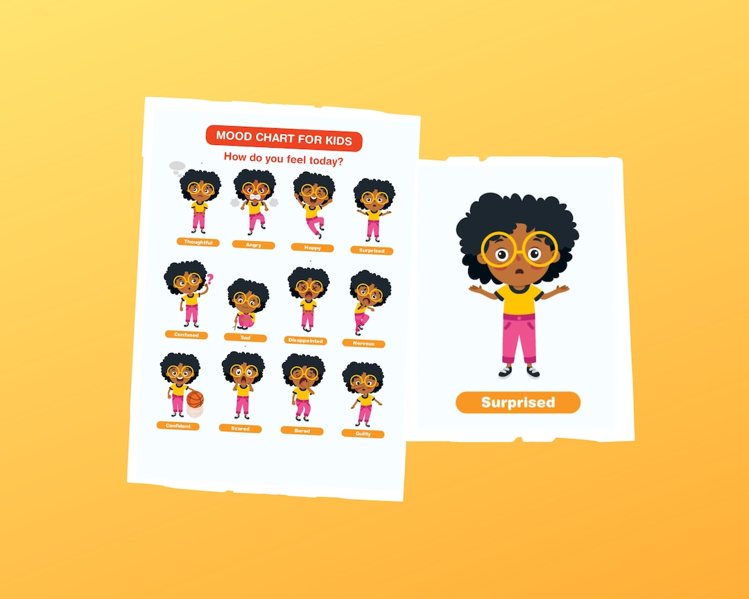 Mood Chart for Kids - Etsy