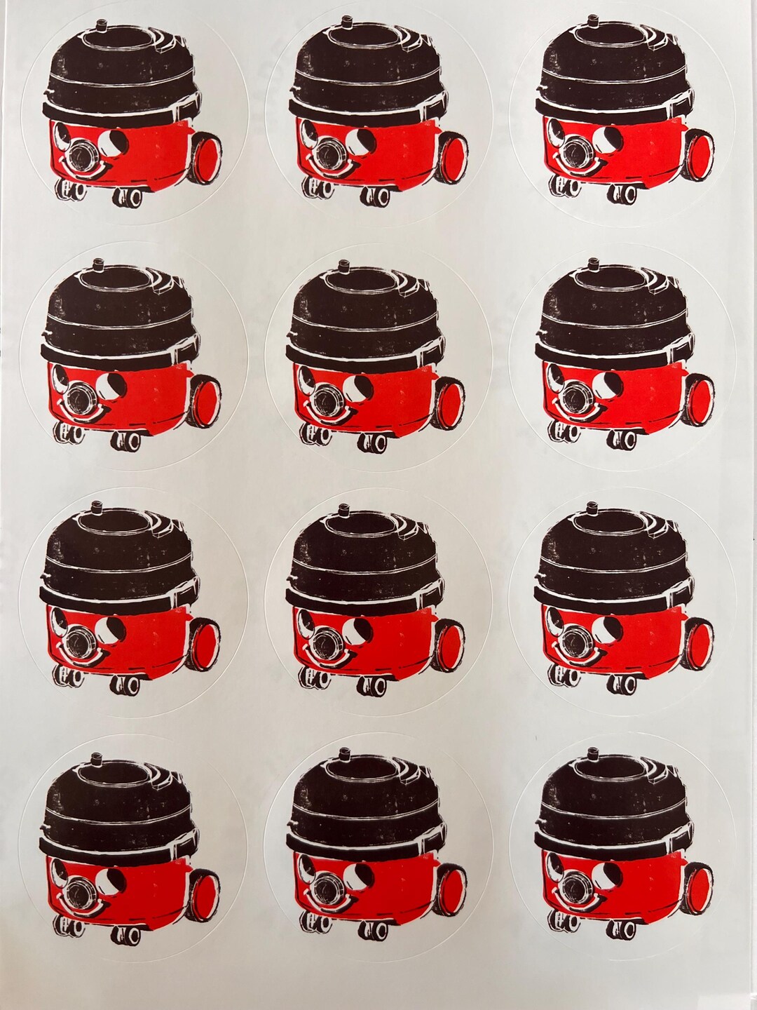 Henry Hoover Vacuum Set of 12 Glossy Stickers - Etsy
