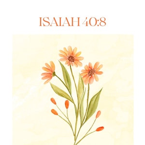 Orange Bible Verse Wall Print - Etsy