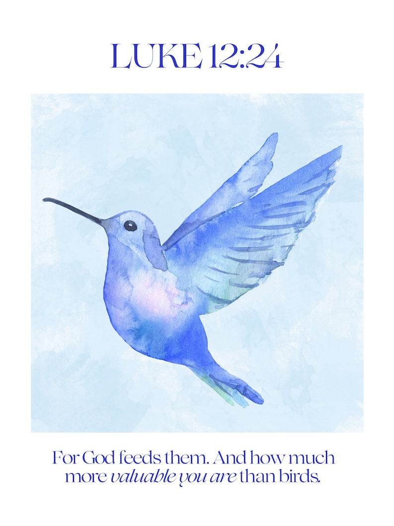 Blue Bible Verse Wall Prints - Etsy