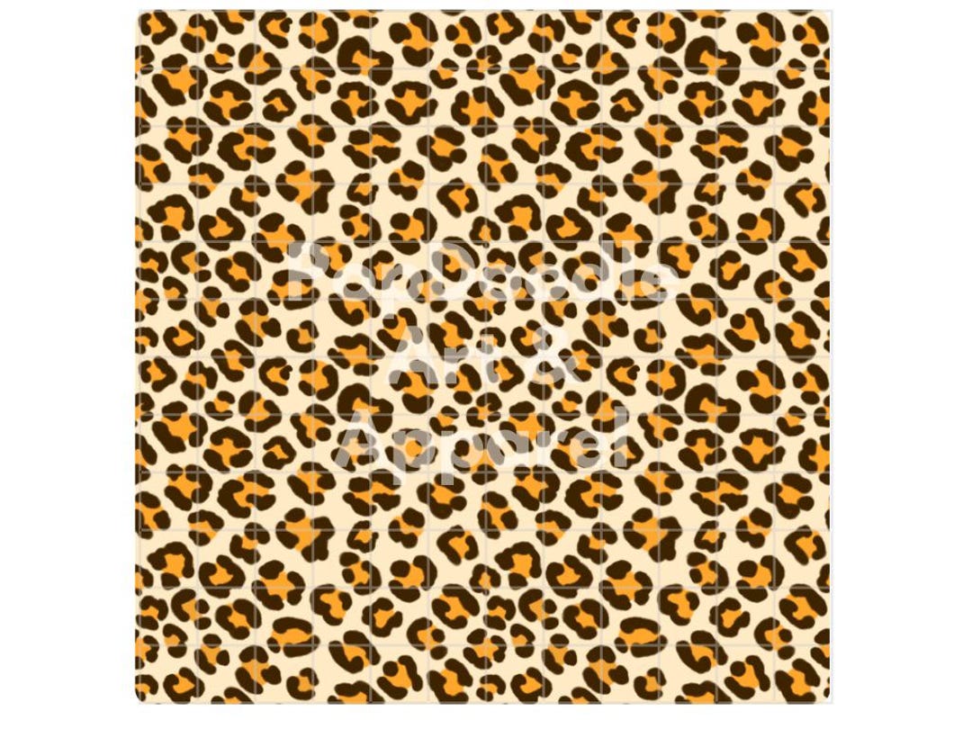 Hand Drawn Original Leopard Print Repeating Pattern 300 DPI PNG Digital ...