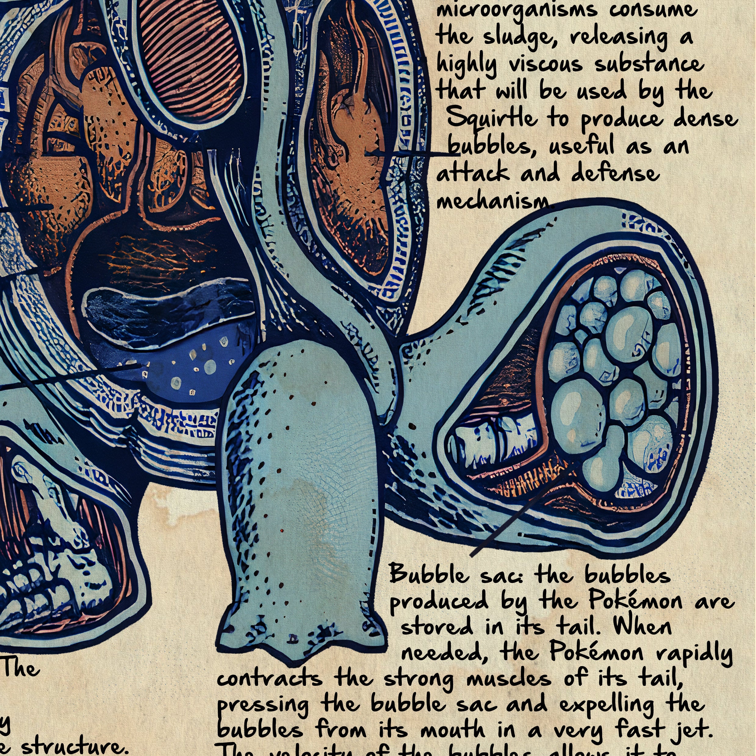 Pokemon Poster Squirtle Anatomy, Pokenatomy Poster, Pokemon Anatomy ...