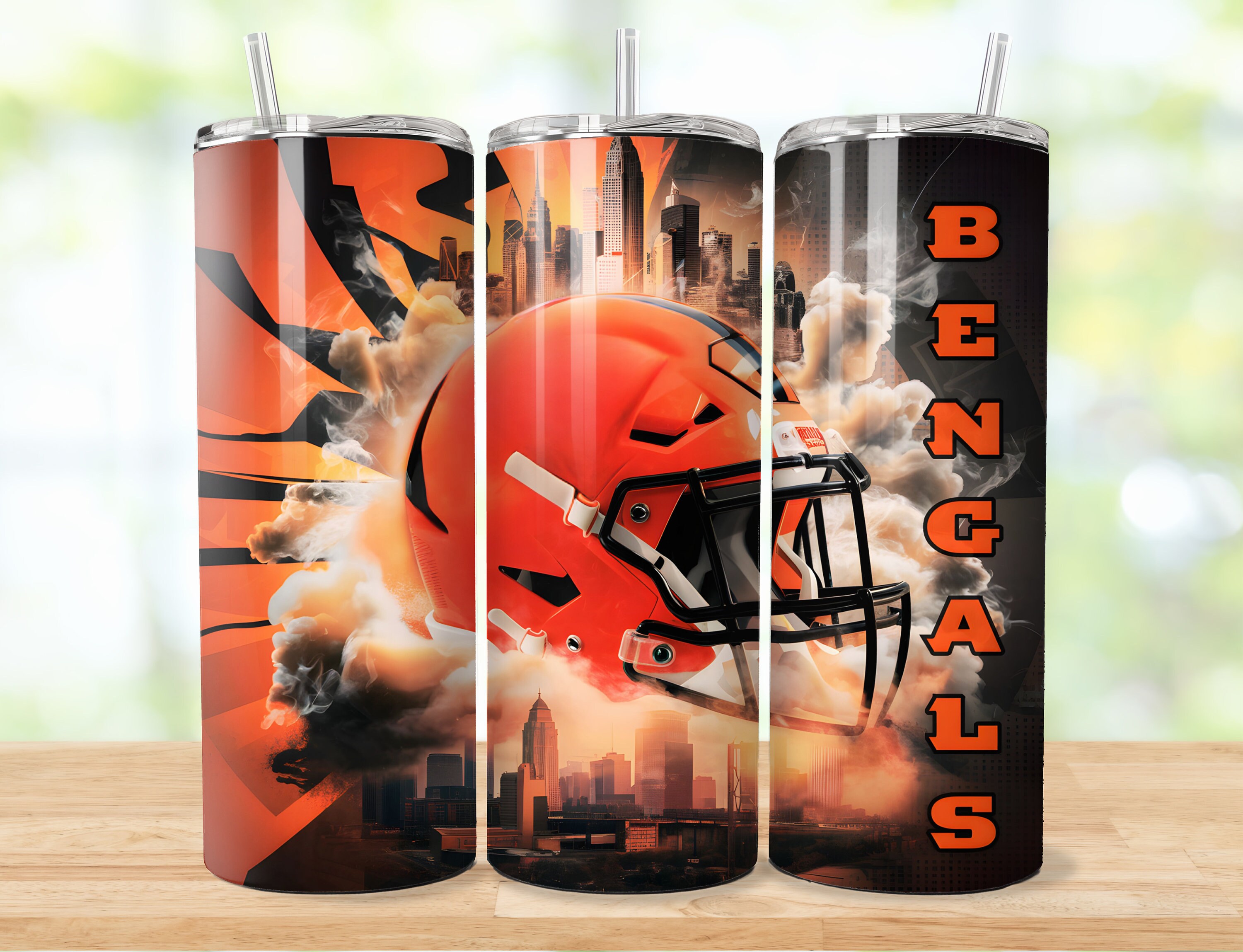 Bengal 20oz Skinny Tumbler Wrap PNG, Sport 20oz Tumbler PNG, Mascot ...