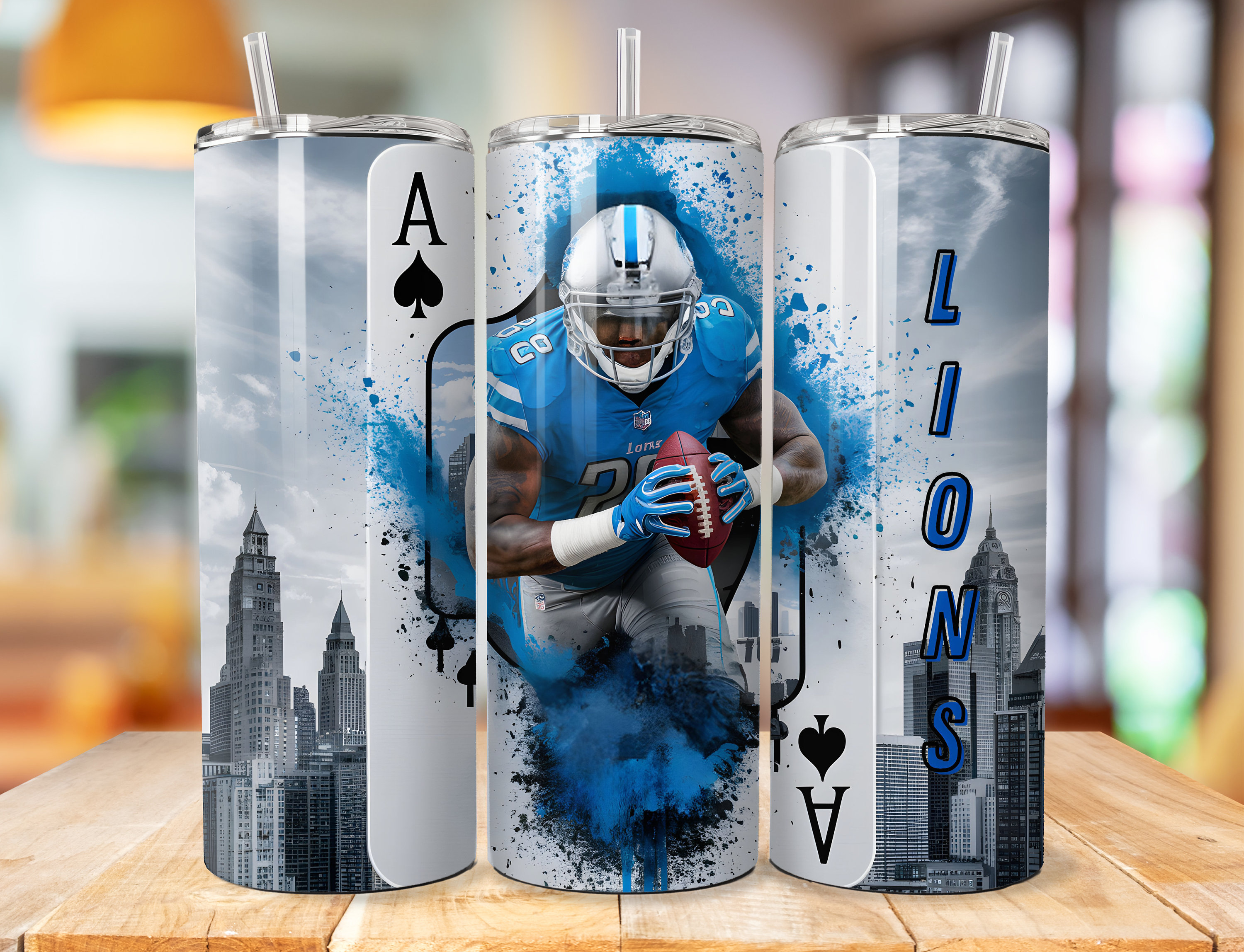 Detroit 20oz Skinny Tumbler Wrap PNG, Sport 20oz Tumbler PNG, Football ...