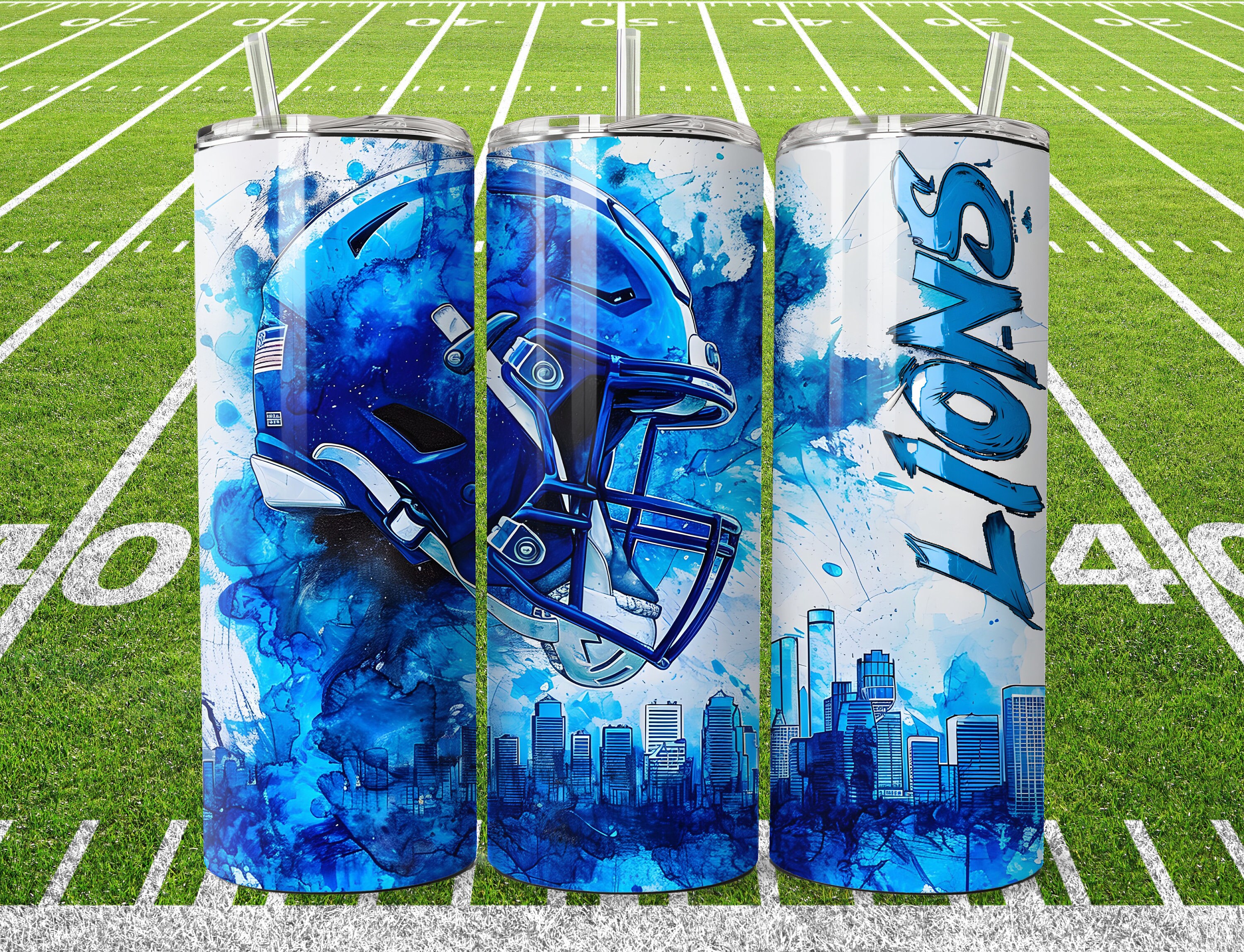 Detroit 20oz Skinny Tumbler Wrap PNG, Sport 20oz Tumbler PNG, Football ...