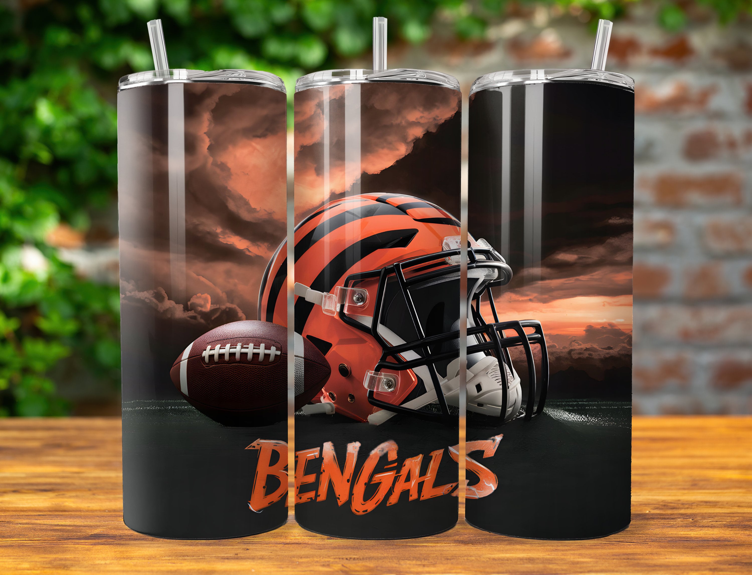Bengal 20oz Skinny Tumbler Wrap PNG, Sport 20oz Tumbler PNG, Mascot ...