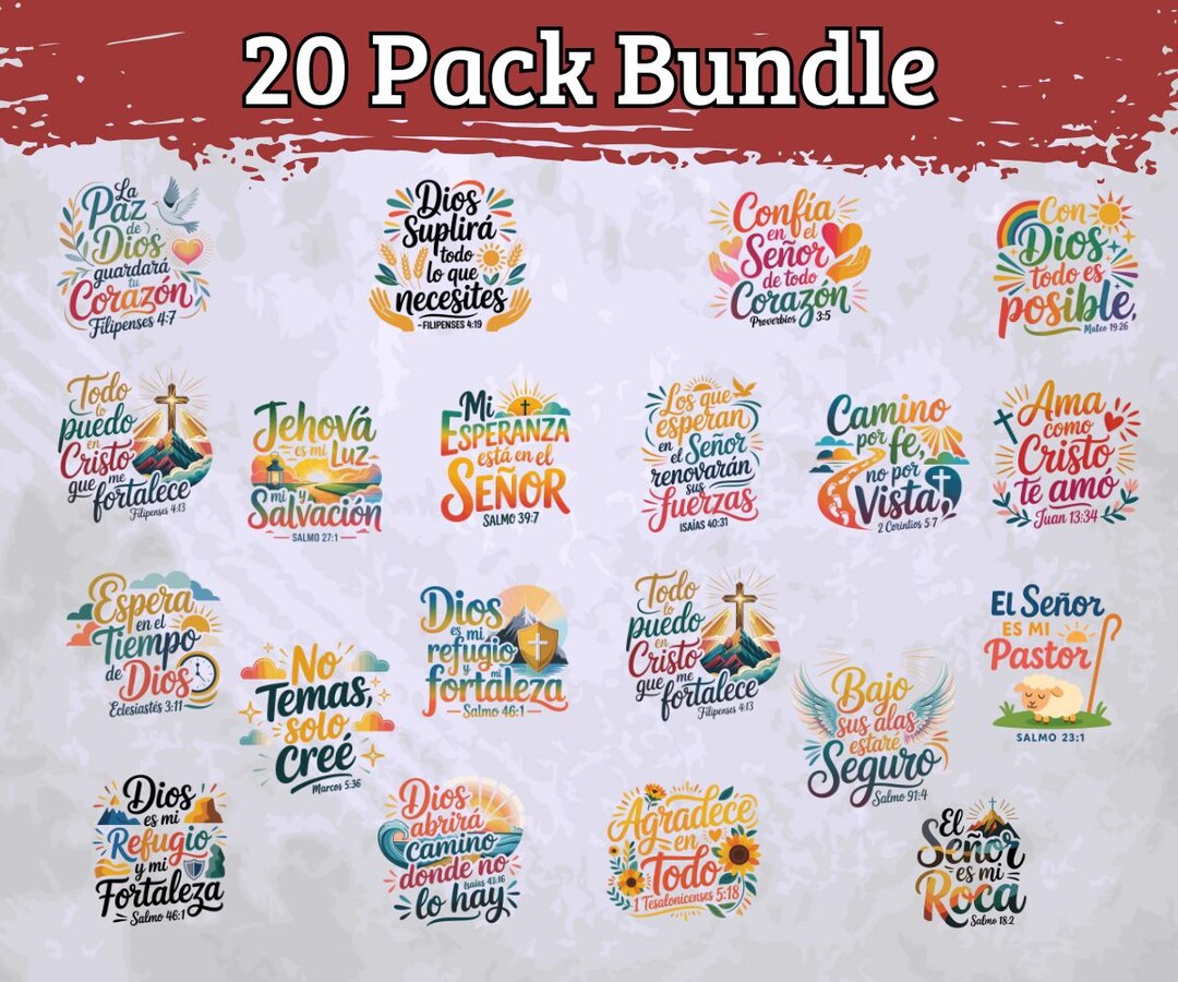 Bundle 20 Spanish Bible Verse | Frases Religiosas | Christian Phrases ...