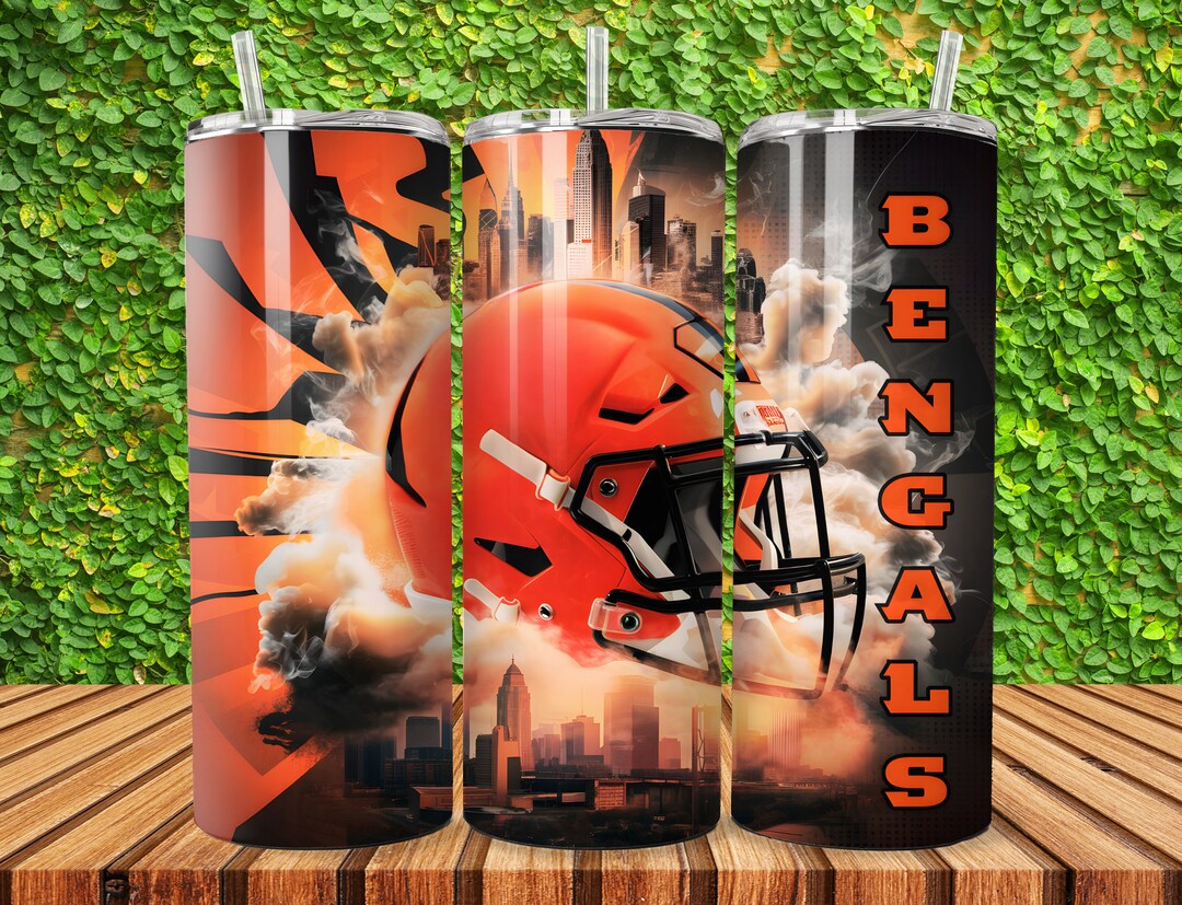 Bengal 20oz Skinny Tumbler Wrap PNG, Sport 20oz Tumbler PNG, Mascot ...