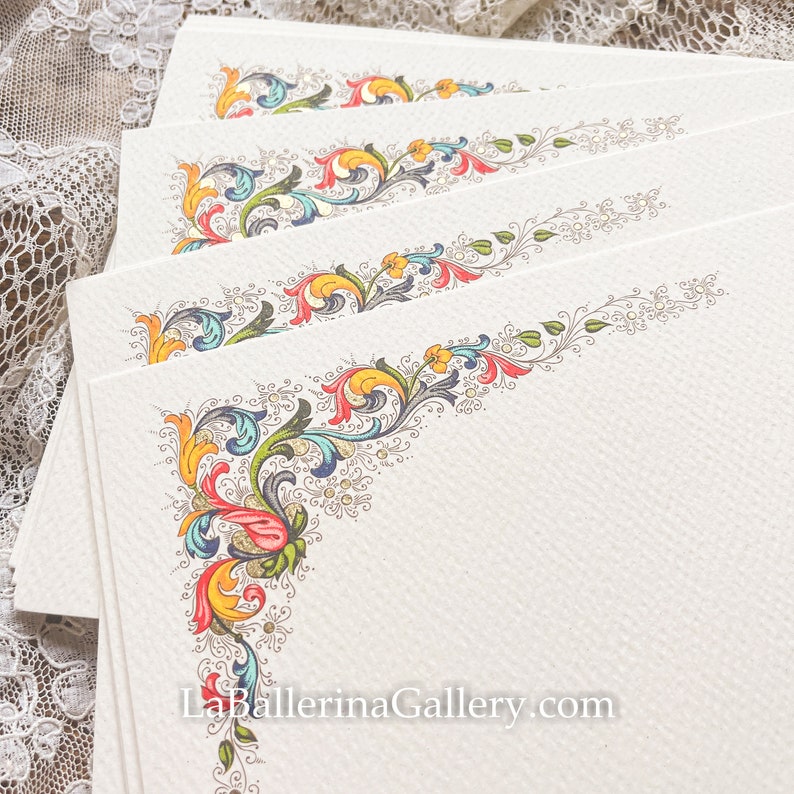 Italian Sheet and Envelope Letter Paper Cards Florentine Traditional ...