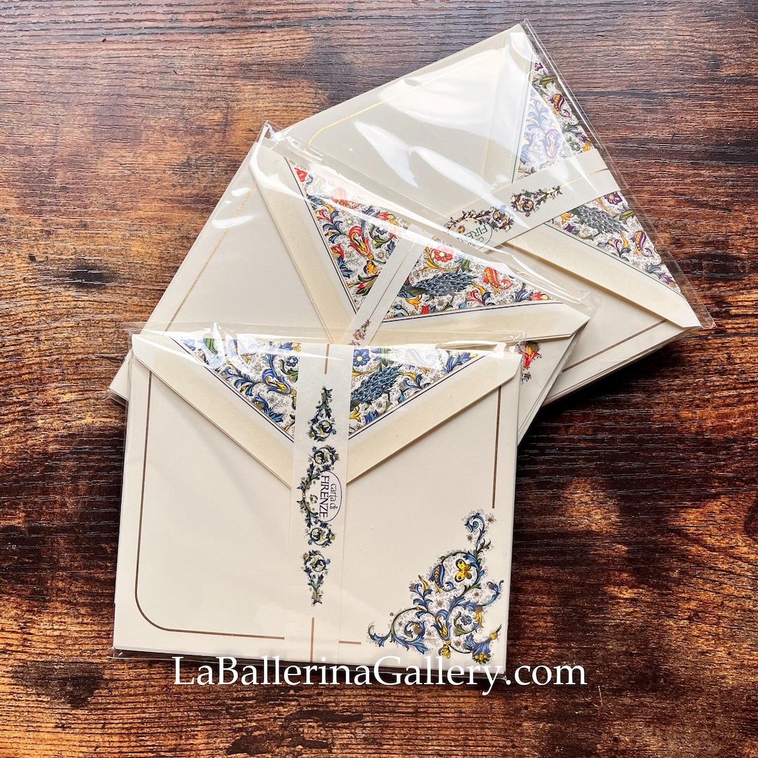 Italian Letter Paper Sheets and Envelopes 6 Florentine Florence Italy ...
