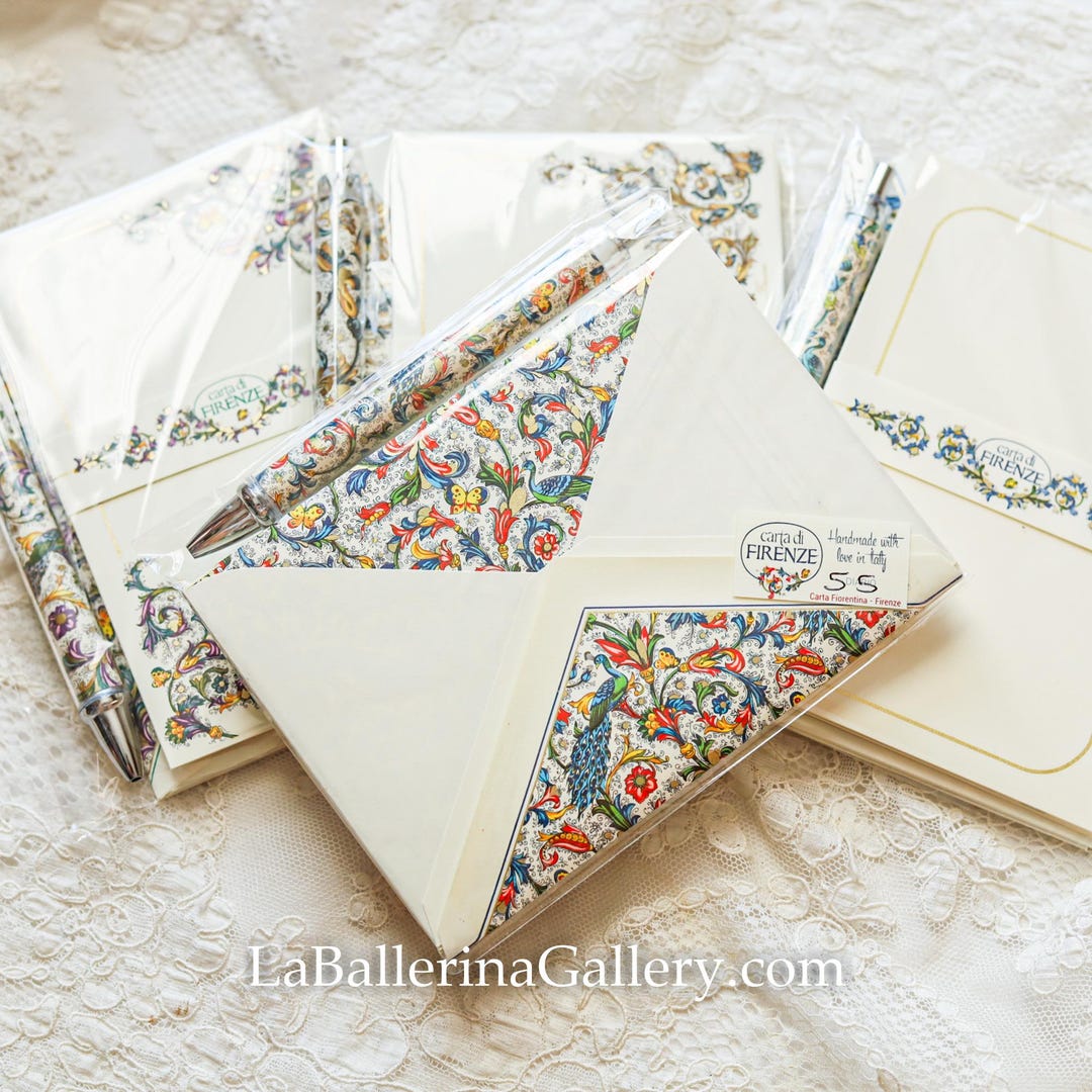 Italian Letter Paper Sheets and Envelopes 5 Florentine Florence Italy ...