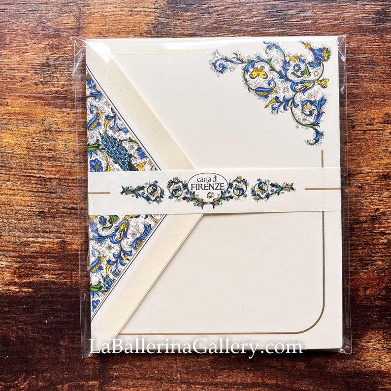 Italian Letter Paper Sheets and Envelopes 6 Florentine Florence Italy ...