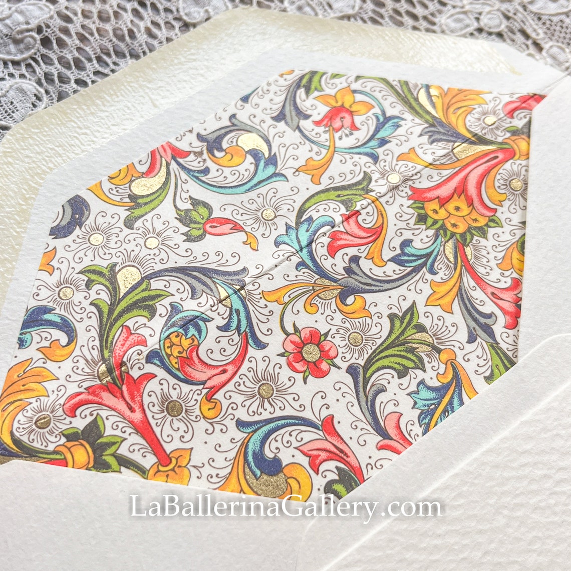 Italian Sheet and Envelope Letter Paper Cards Florentine Traditional ...