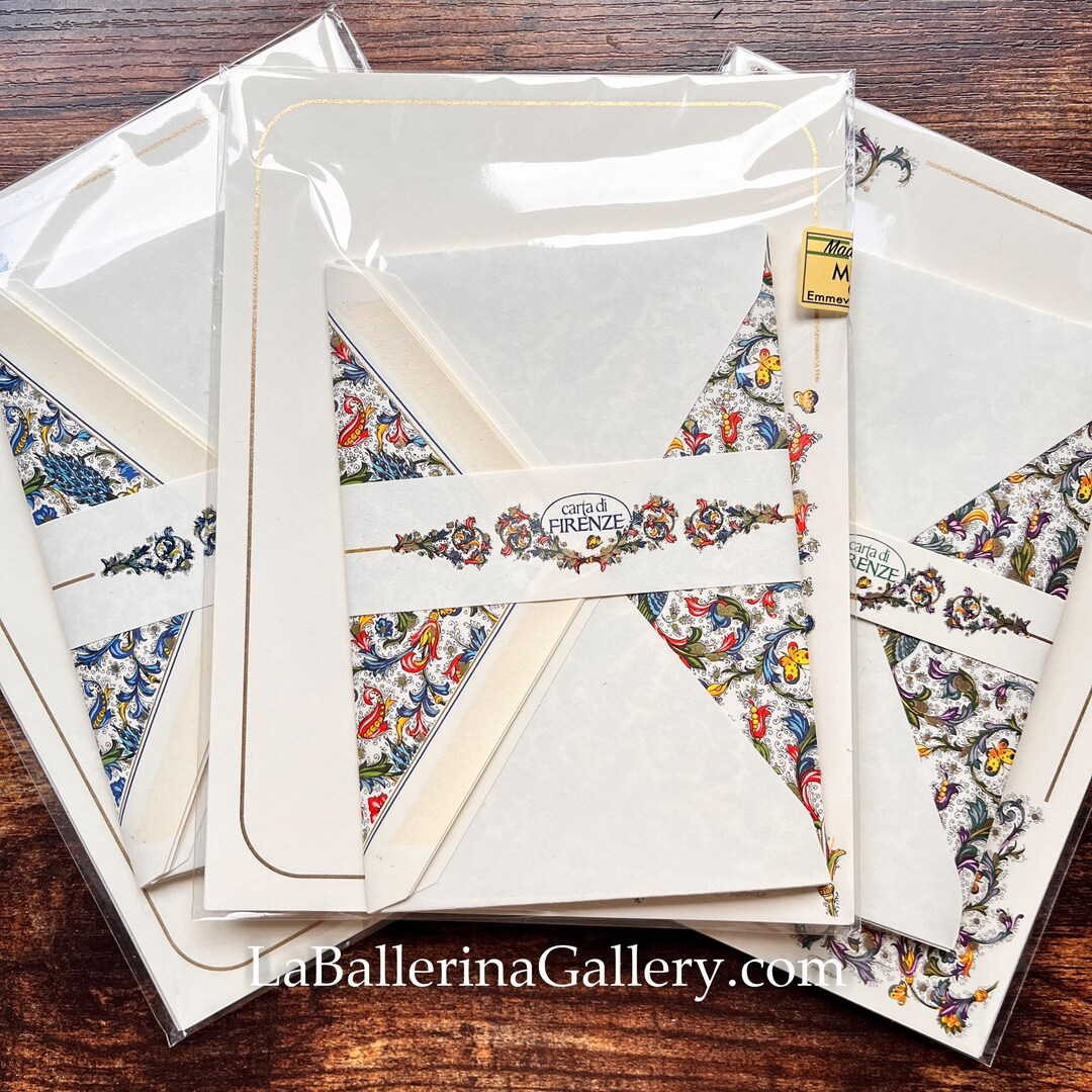 Italian Letter Paper Sheets and Envelopes 6 Florentine Florence Italy ...