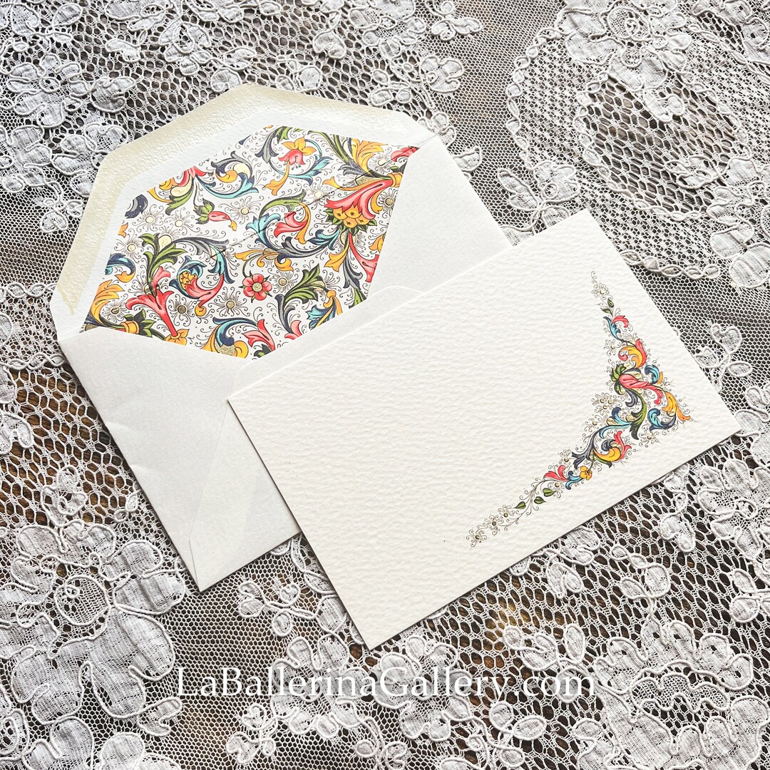 Italian Sheet and Envelope Letter Paper Cards Florentine Traditional ...