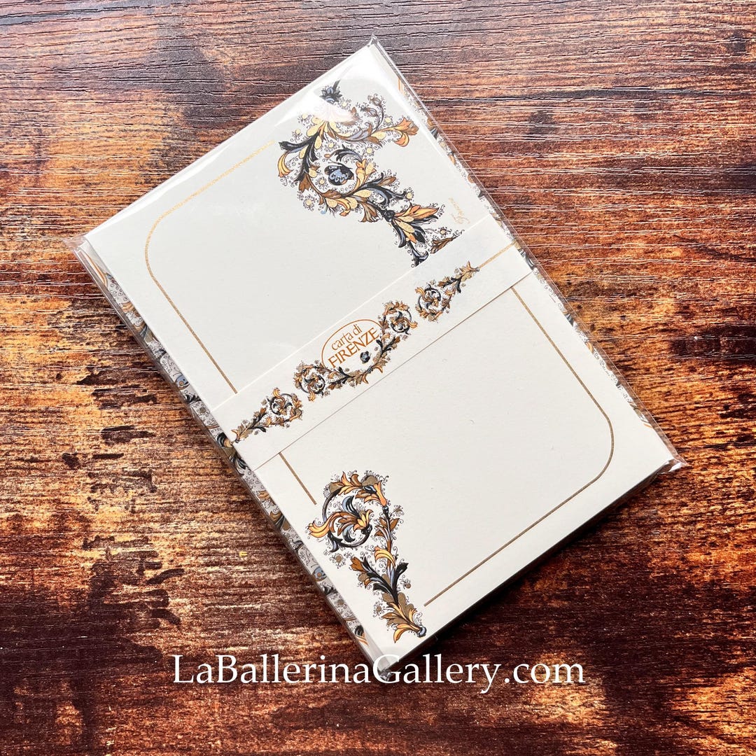 Italian Letter Paper Sheets and Envelopes 5 Florentine Florence Italy ...