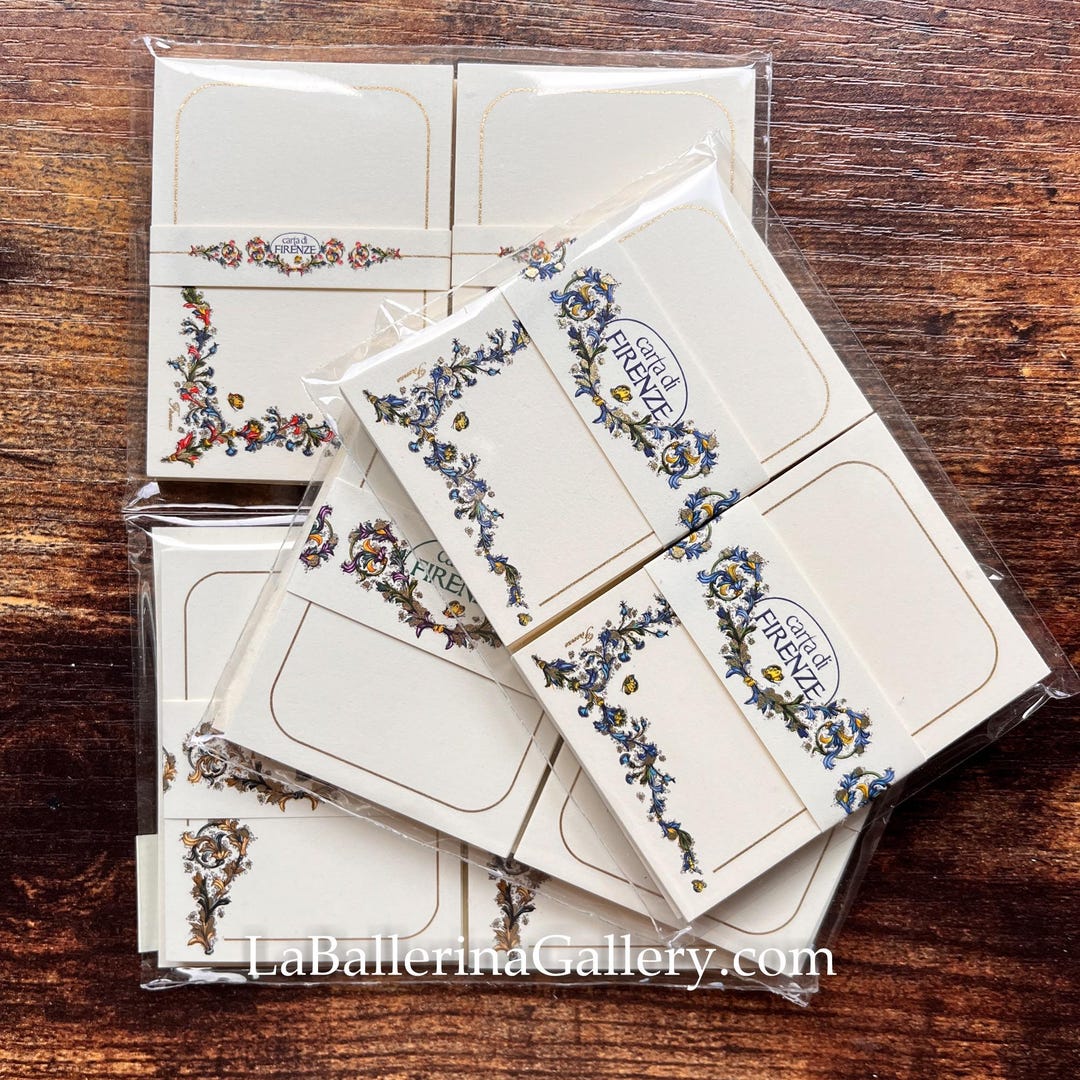 Italian Traditional Pattern Notepad Card 15 Florentine Florence Italy ...
