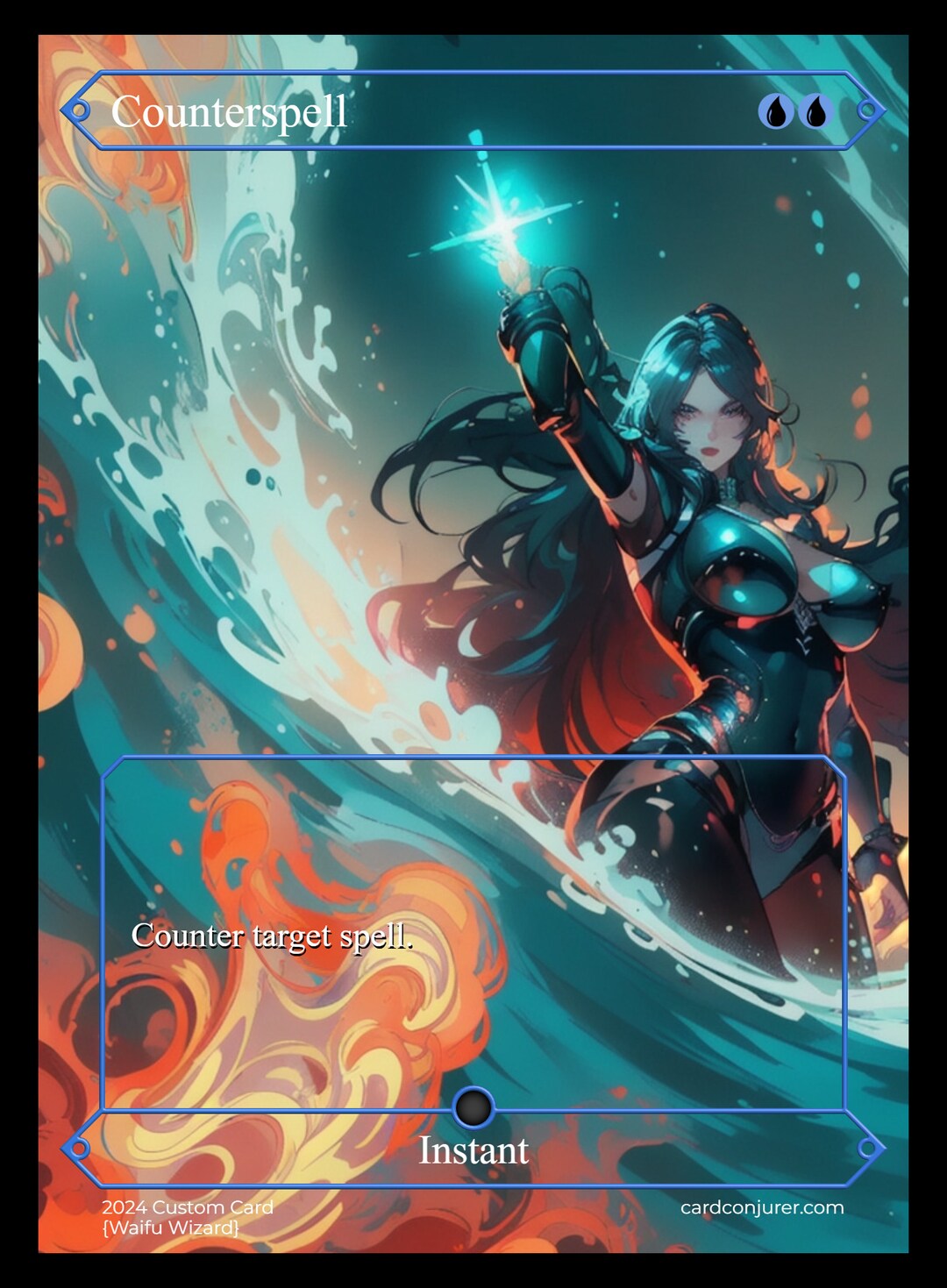 Counterspell MTG Proxy Anime Waifu - Etsy