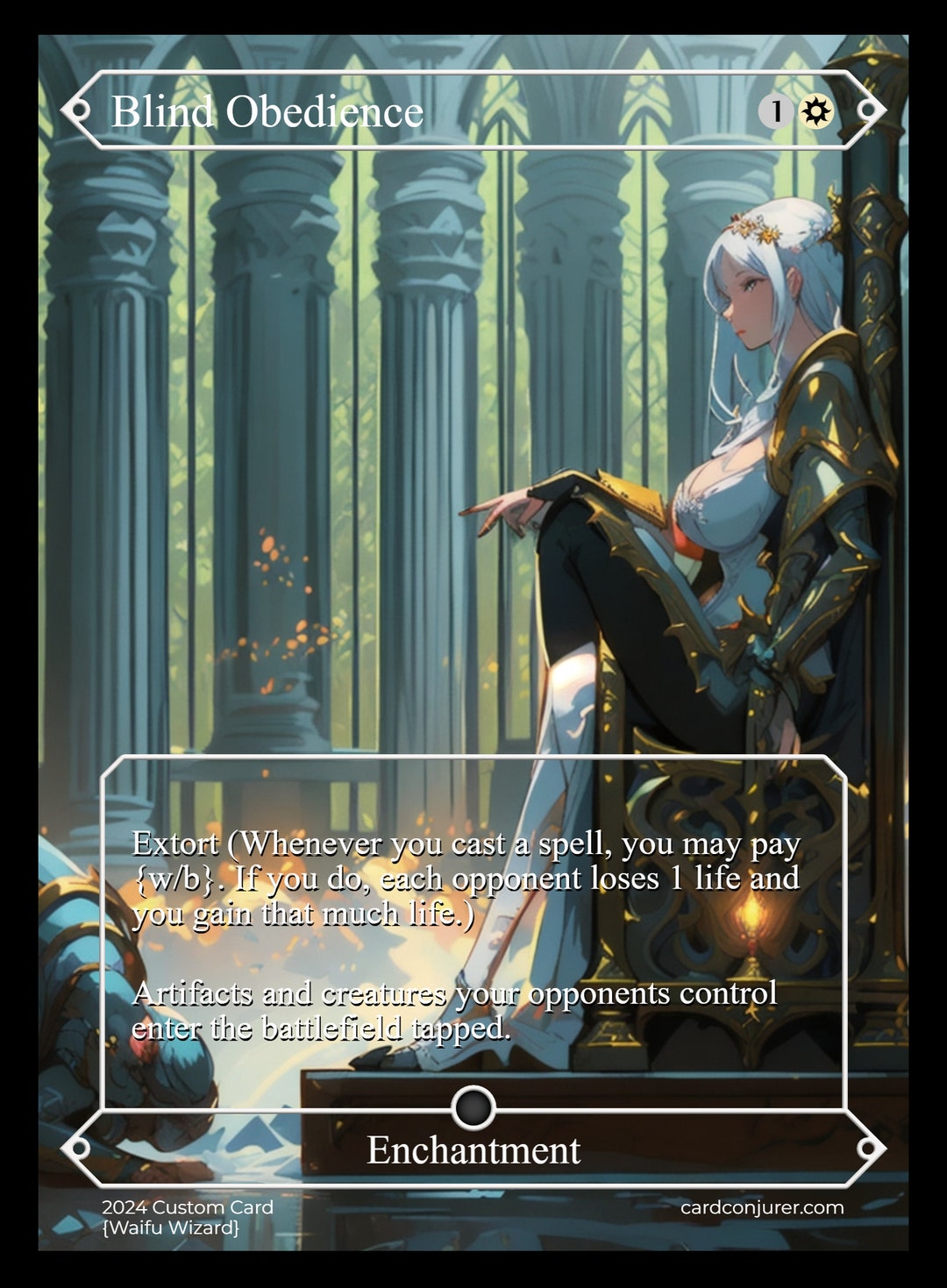 Blind Obedience MTG Proxy Anime Waifu Version C - Etsy